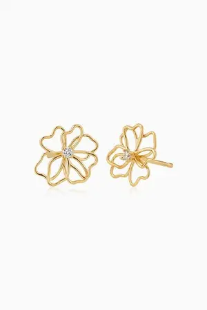 ORADINA 14k Full Bloom Stud Earrings