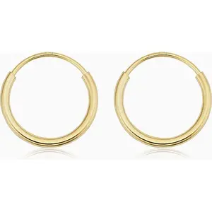 ORADINA 14k Petite Endless Hoop Earrings - Yellow Gold
