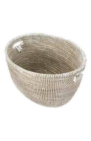 MBARE Oval Storage Basket Monochrome - White