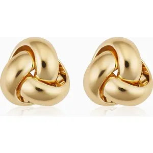 ORADINA 18k Knotted Stud Earrings - Yellow Gold