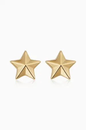 ORADINA 14k Star Stud Earrings - Yellow Gold