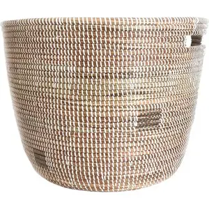 MBARE Flat Lid Storage Basket Squares Low Storage - White