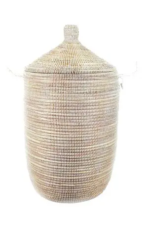 MBARE Dou Lid Storage Basket Monochrome - White