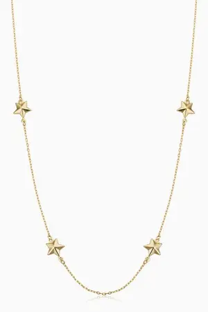 ORADINA 14k Star Station Necklace - Yellow Gold