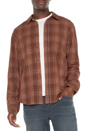LIVERPOOL Plaid Corduroy Button-up Shirt