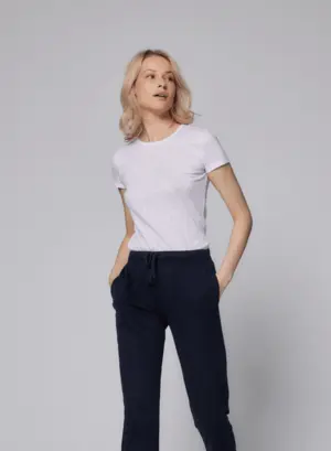 Majestic Filatures Stretch Linen Crewneck T-shirt - Blanc