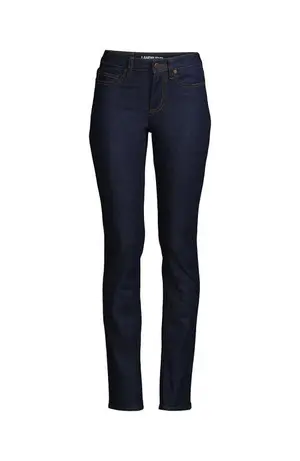 LANDS' END Recover Mid Rise Straight Leg Jeans - River Rinse