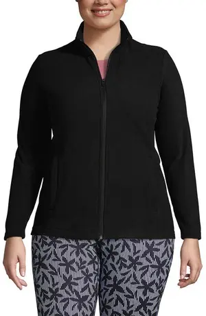 LANDS' END LANDS' END Anyweather Fleece Full Zip Jacket Black