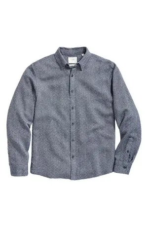 Billy Reid Wilson Zigzag Jacquard Button-up Shirt
