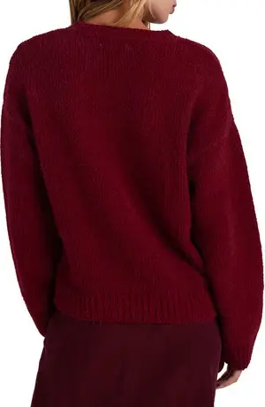 Bella Dahl Drop Shoulder Sweater - Deep Plum