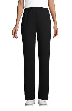 LANDS' END Sport Knit High Rise Pants - Black