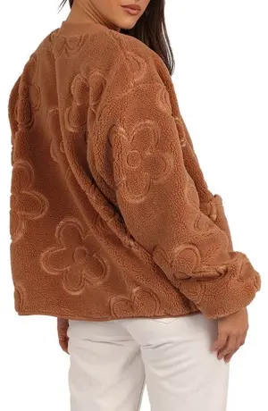 PETAL & PUP Lasky Flower Pattern Fleece Jacket