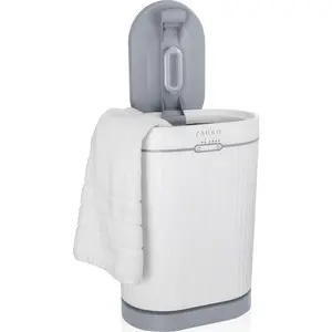 ZADRO Fluted Towel Warmer With Aromatherapy Oil Diffuser - White/gray