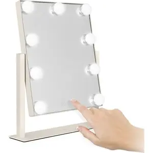 ZADRO Small Vertical Hollywood Makeup Mirror With Lights - Neutral