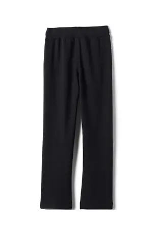 LANDS' END School Uniform Fleece-lined Sweatpants With Drawstring Waist - Black