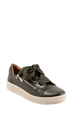 Eos Jovi Leather Sneakers - Dark Olive