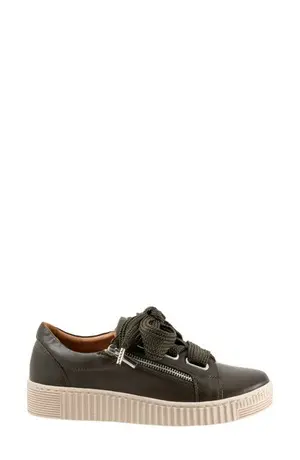 Eos Jovi Leather Sneakers - Dark Olive