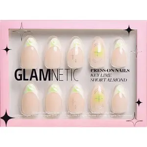 GLAMNETIC Short Almond Press-on Nails Set - Key Lime
