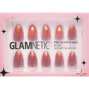 GLAMNETIC Short Almond Press-on Nails Set Rose