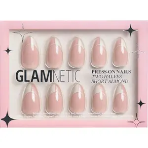 GLAMNETIC Short Almond Press-on Nails Set Two Halves