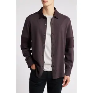 Robert Barakett White Stone Knit Overshirt - Port