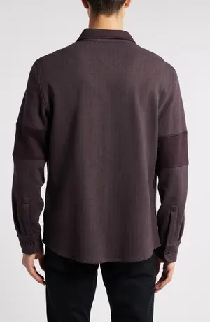Robert Barakett White Stone Knit Overshirt - Port