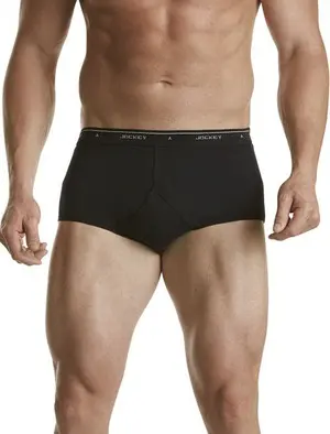 JOCKEY Big & Tall Classic Briefs 6pk - Black