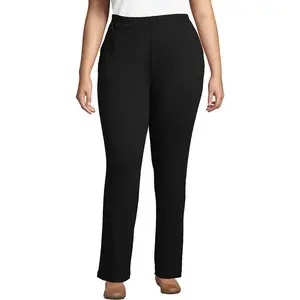 LANDS' END Sport Knit High Rise Pants - Black