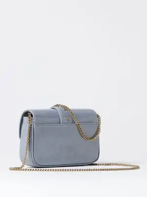 Pinko Mini Bag With Gold Tone Clasp - Blue