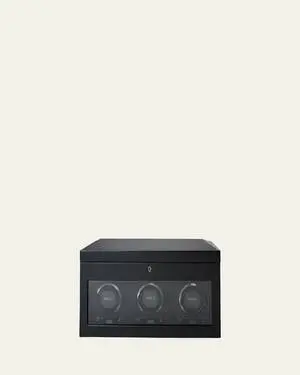 Wolf British Racing Triple Watch Winder With Storage