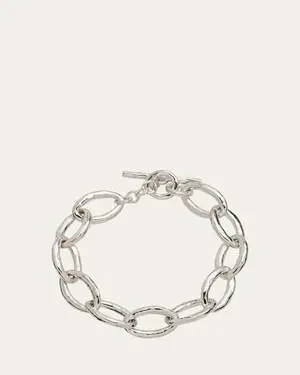 Ippolita Sterling Mini Hammered Bastille Link Bracelet