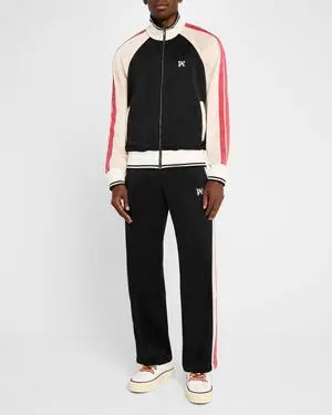 Palm Angels Monogram Colorblock Track Jacket - Black Ligh