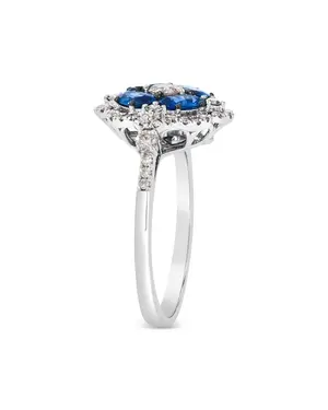 Bloomingdale'S Sapphire And Diamond Ring In 14k White Gold