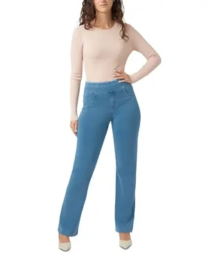 Hue Straight Leg Pants - Classic Light Wash