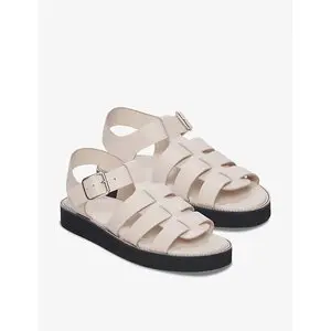 THE WHITE COMPANY Multi-strap Flatform Leather Sandals Eur 40.5 / Uk