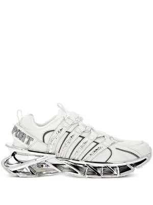 Plein Sport Silver Tone Sneakers For Women