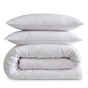 Calvin Klein Seersucker 3 Piece Comforter Set - White