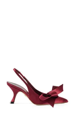 Giambattista Valli Bow Satin Slingback Pump
