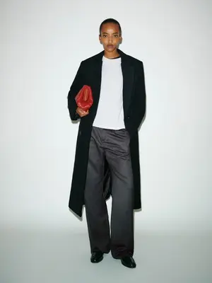 REFORMATION Lucas Overcoat - Black