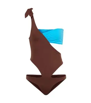 NENSI DOJAKA One-shoulder Swimsuit - Brown