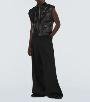 Dolce & Gabbana Sleeveless Leather Biker Jacket