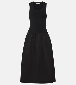 Proenza Schouler White Label Malia Cotton Poplin Maxi Dress - Black