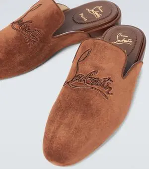 CHRISTIAN LOUBOUTIN Coolito Flat Mules - Brown