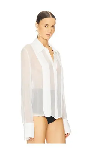 SANS FAFF Meghan Silk Blouse - White
