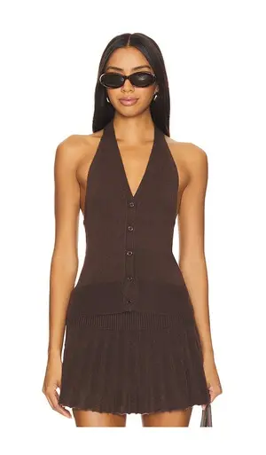 LOVERS AND FRIENDS Milana Vest - Brown