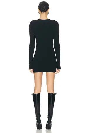 Moschino Long Sleeve Mini Dress - Black