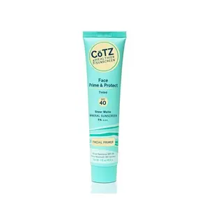 COTZ SKINCARE Face Prime & Protect Spf 40 Tinted - Turquoise,aqua