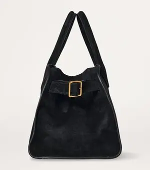 THE ROW Soft Margaux 10 Suede Top-handle Bag