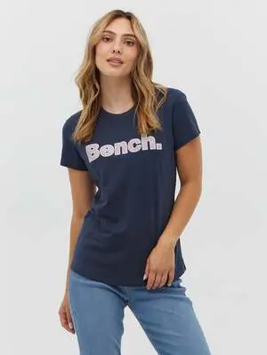 BENCH. Leora Outline Logo Tshirt - Blue