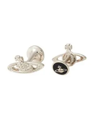 VIVIENNE WESTWOOD Mini Bas Relief Cufflinks Cufflinks And Tie Clips Brass, Crystal - Silver